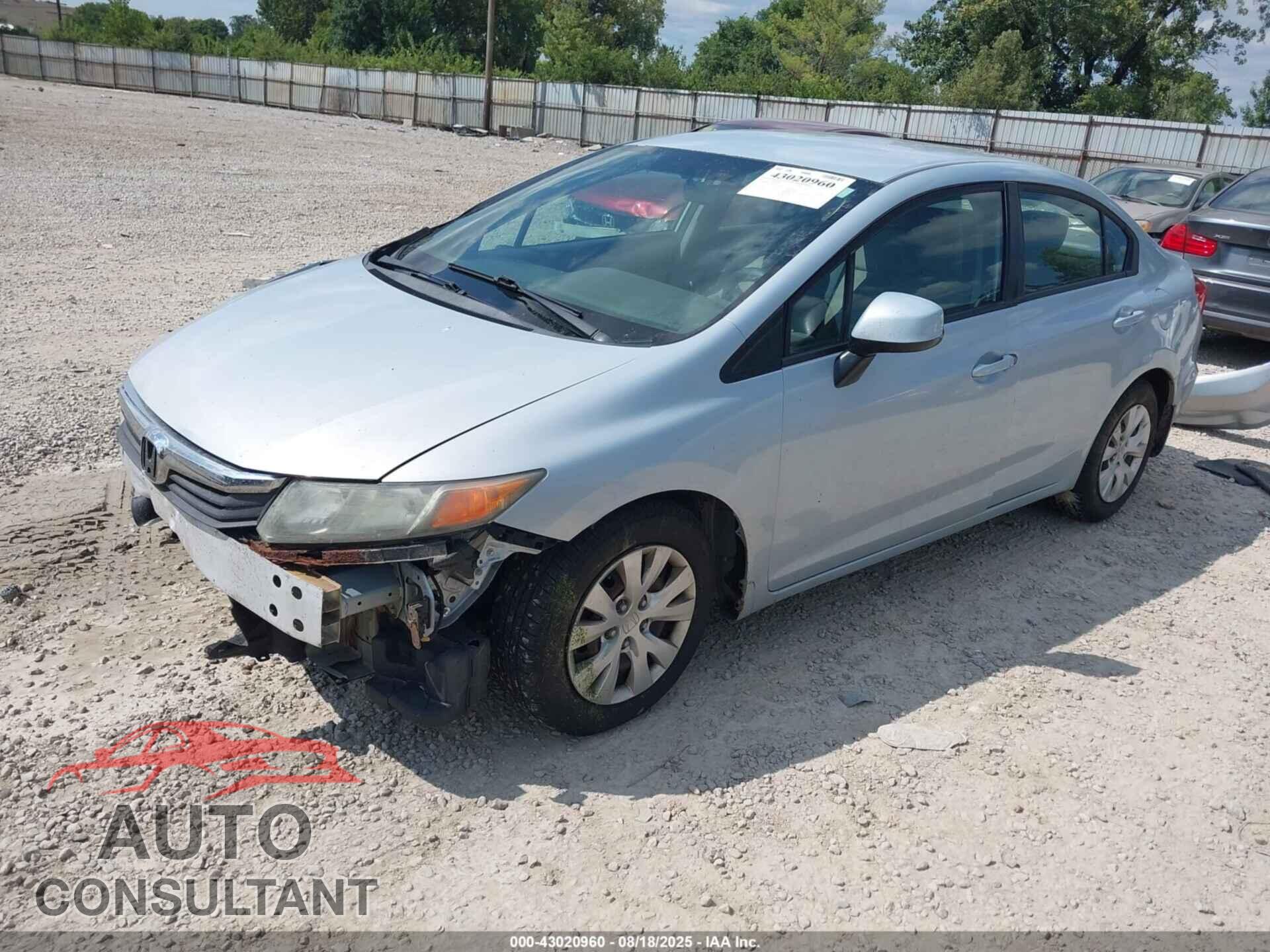 2012 Honda Civic LX Gasoline - 2HGFB2F57CH514576